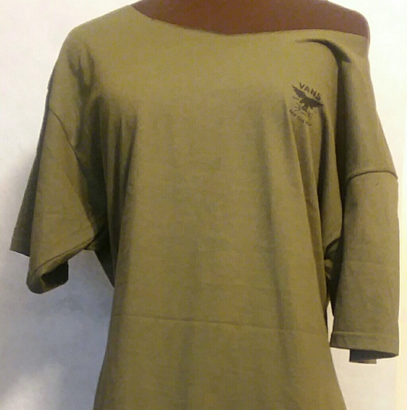 Vans | Tops | Vans Tee Shirt Redesigned Off The Shoulder | Poshmark